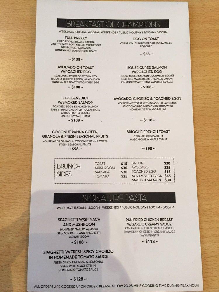 Menu at Cupping Room - Sheung Wan cafe, Hong Kong, 299 Queen's Road Central