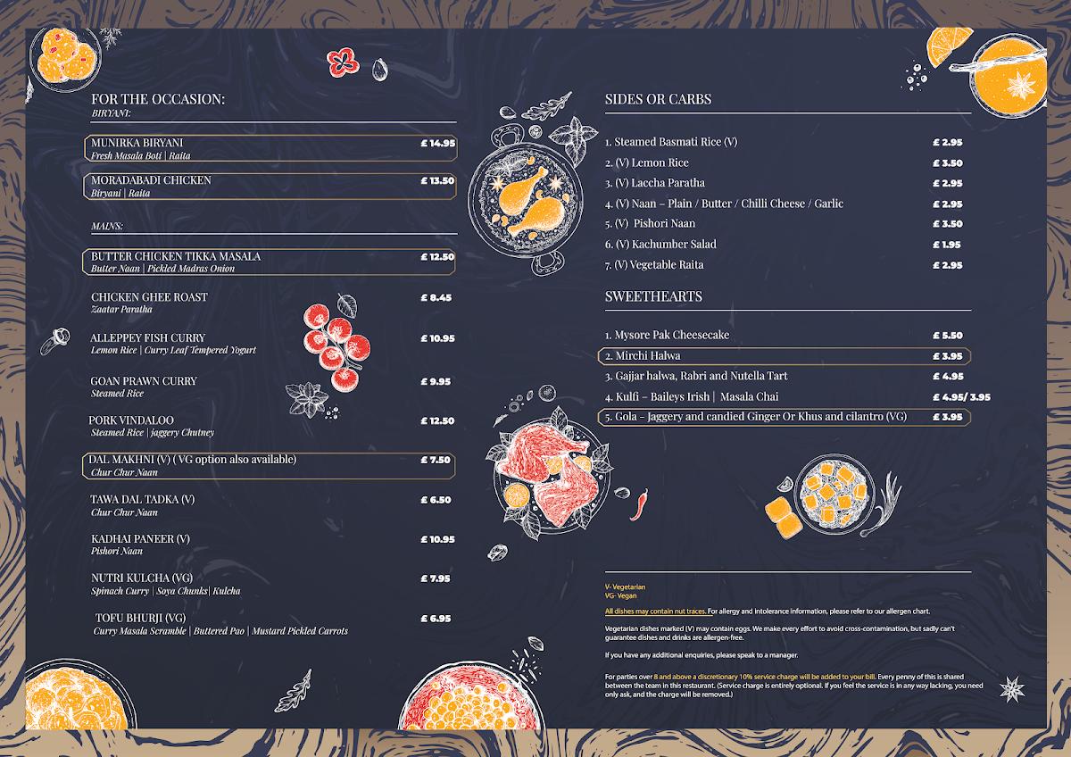 Menu at DELHI HOUSE CAFE, Manchester