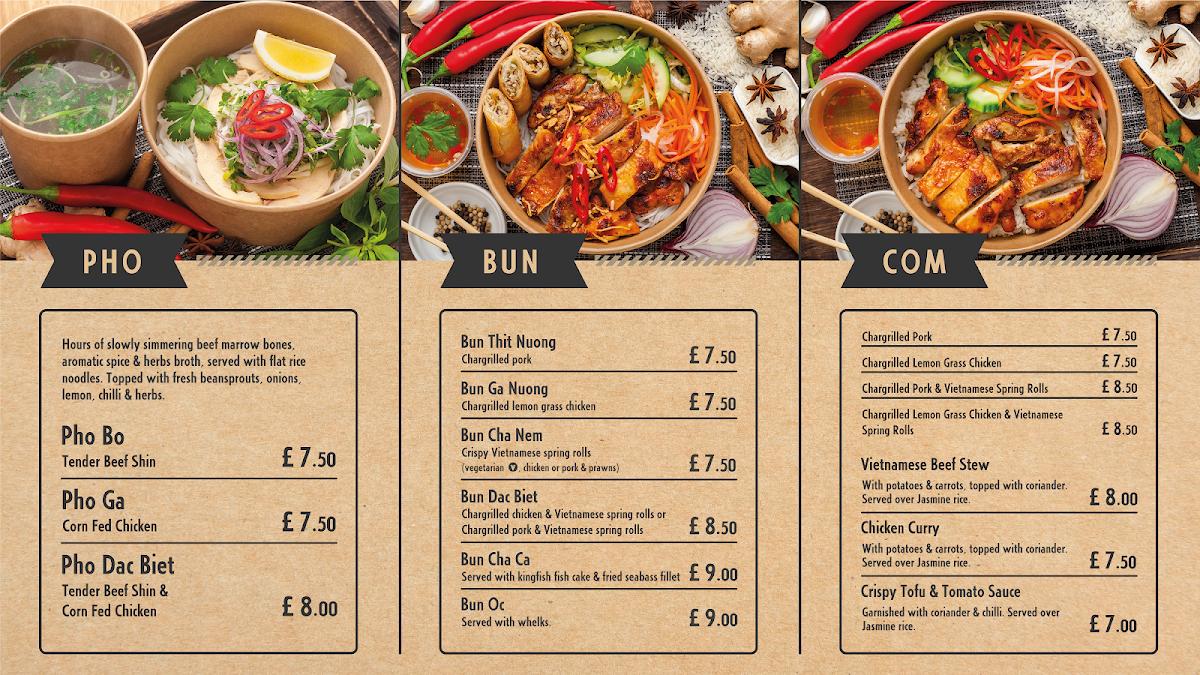 Menu at Doan Gia restaurant, Sidcup