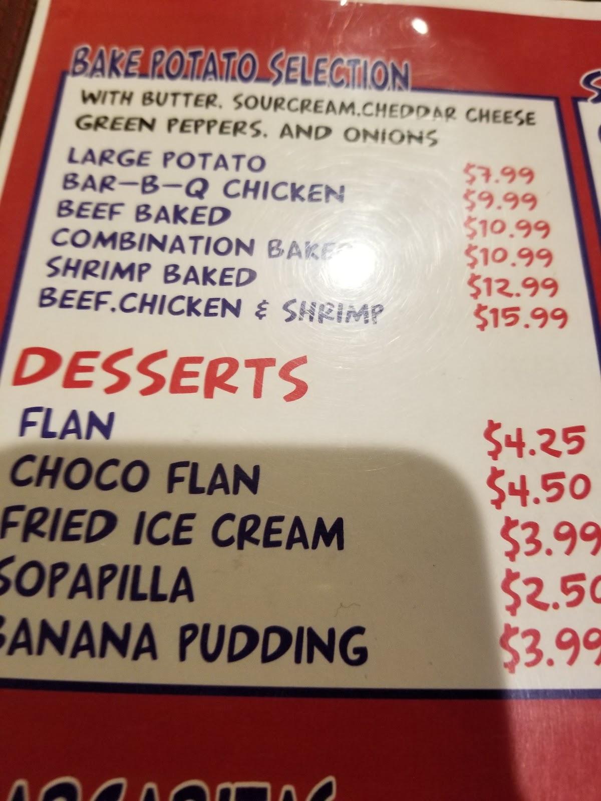 Menu at El Tejano pub & bar, Helena, Co Rd 52