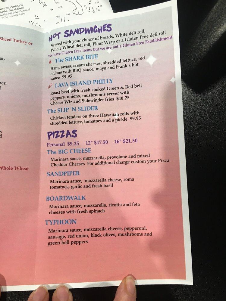 Menu at Lava Island pizzeria, Aurora
