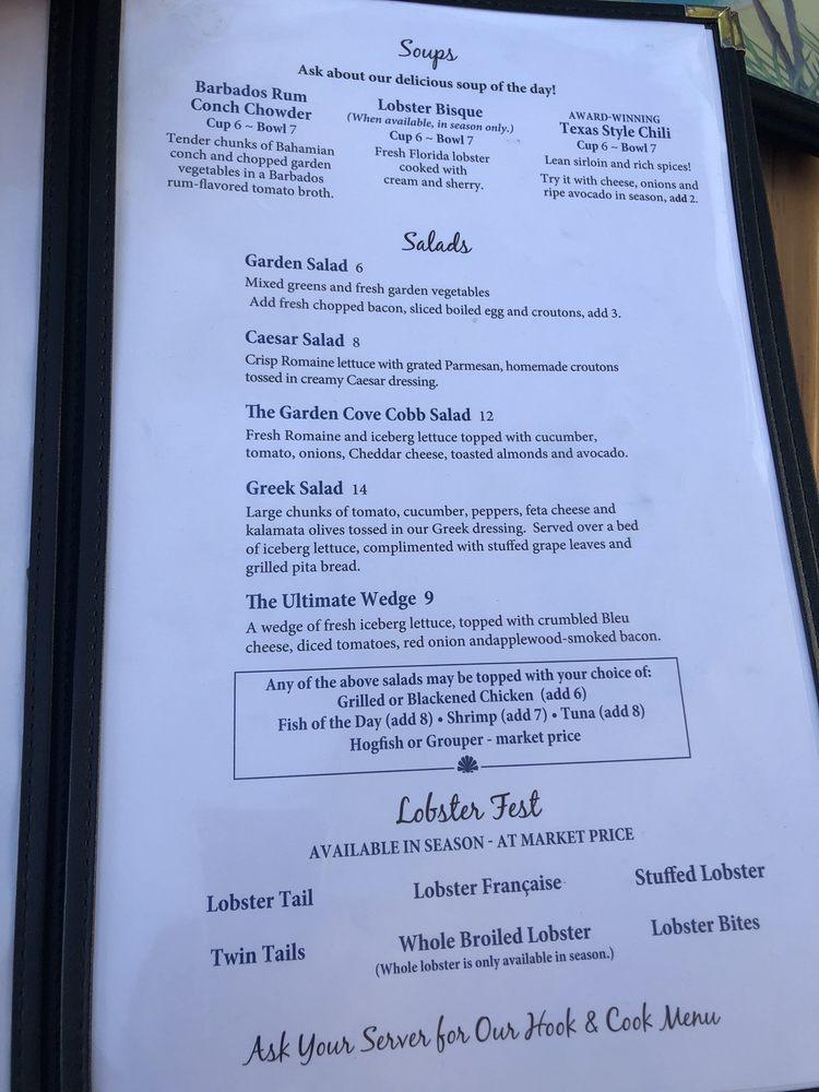 Menu at The Buzzard's Roost pub & bar, Key Largo