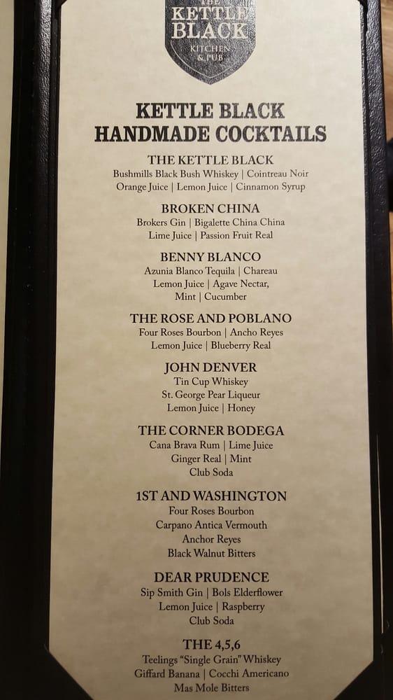 Menu at The Kettle Black Kitchen & Pub, Phoenix