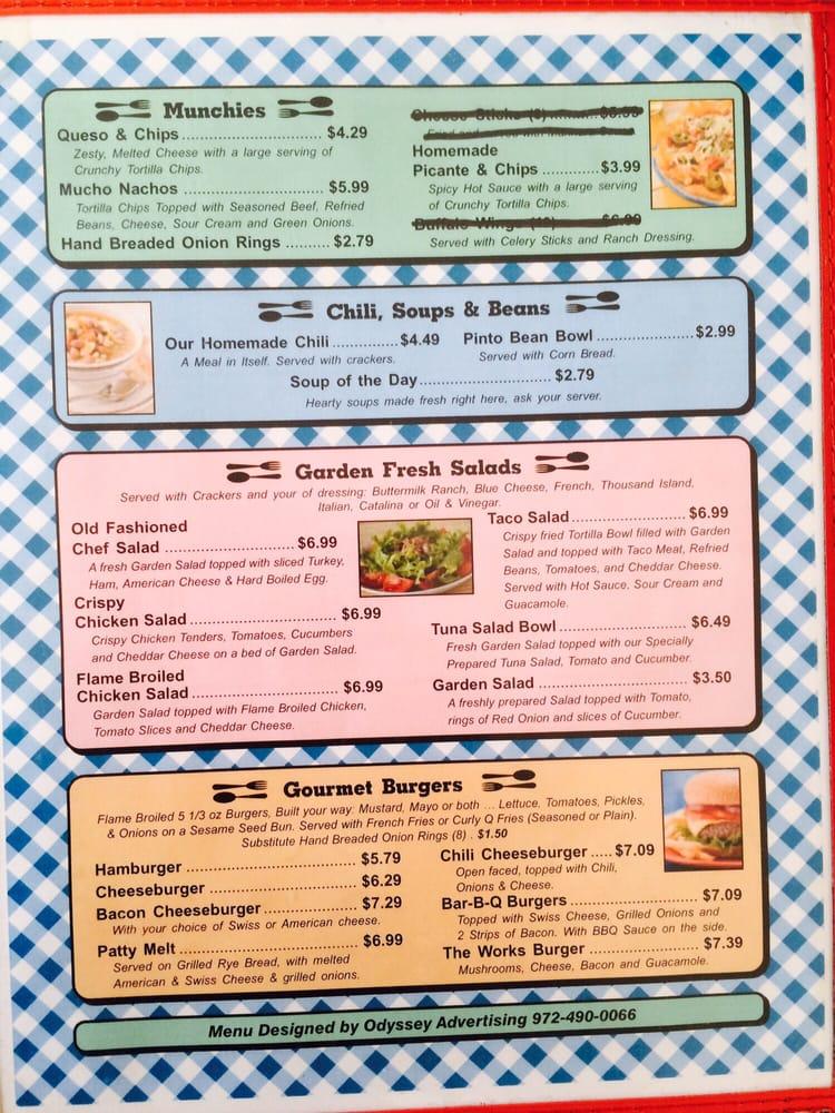 Menu at Benbrook Cafe, Fort Worth