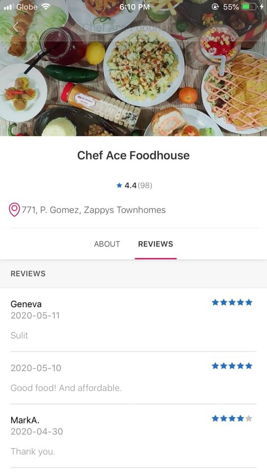 Menu at Chef Ace Foodhouse restaurant, Manila