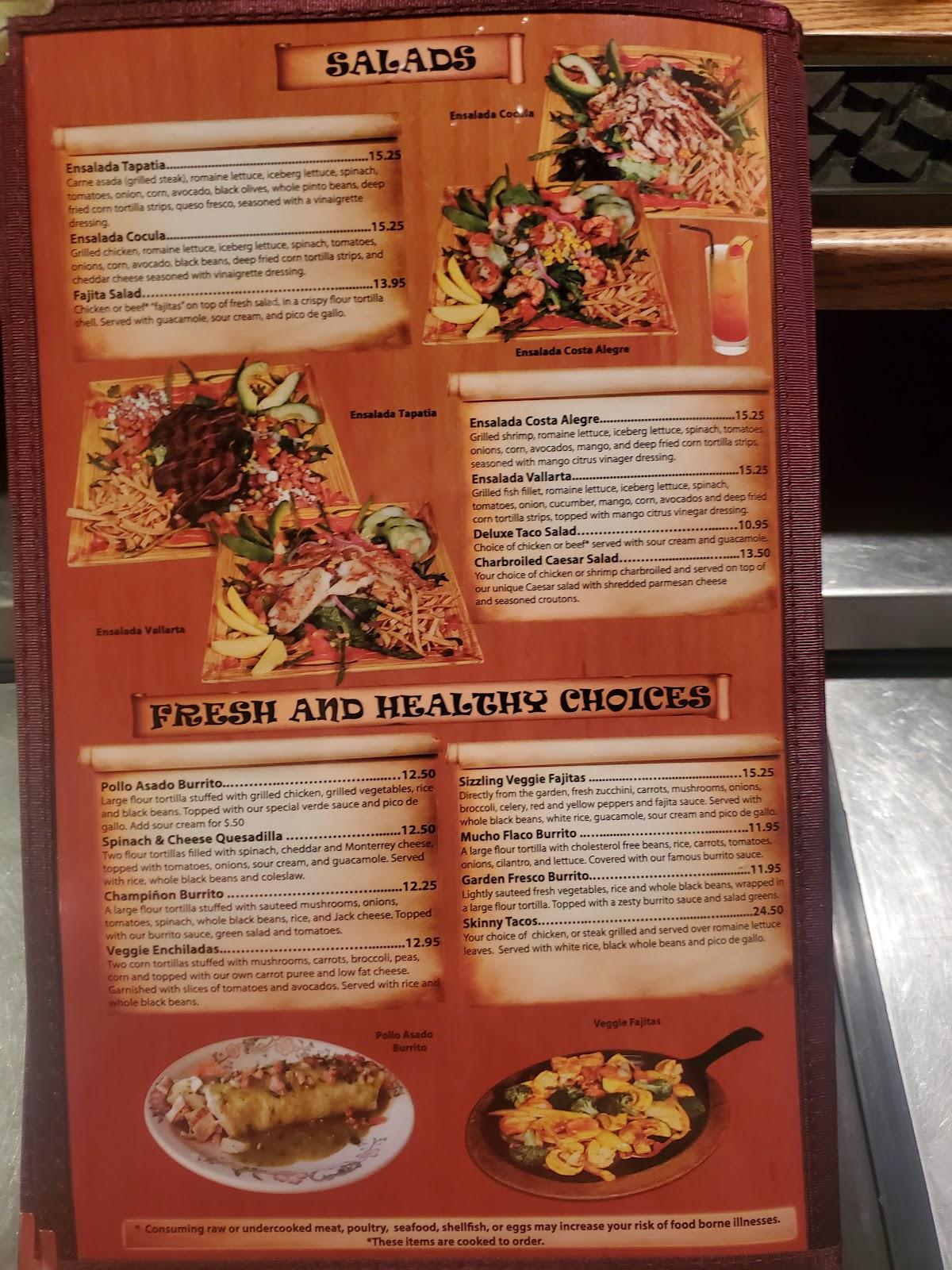 Menu at Mi Mexico Family Mexican restaurant, Ouray