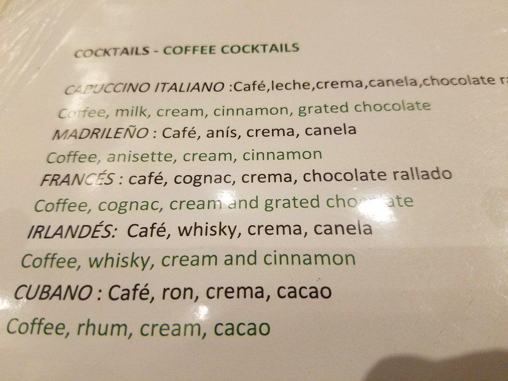 Menu at La Rambla pub & bar, Buenos Aires, Posadas 1602