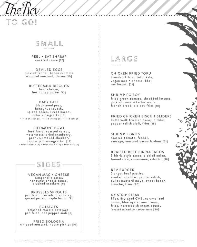Menu at The Revelry pub & bar, Rochester