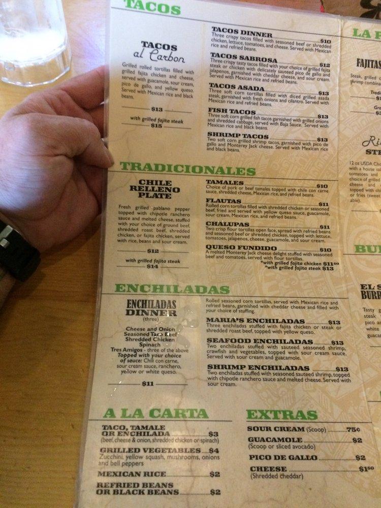 Menu at CASA MARIA MEXICAN GRILL - WATSON restaurant, USA, LA-16