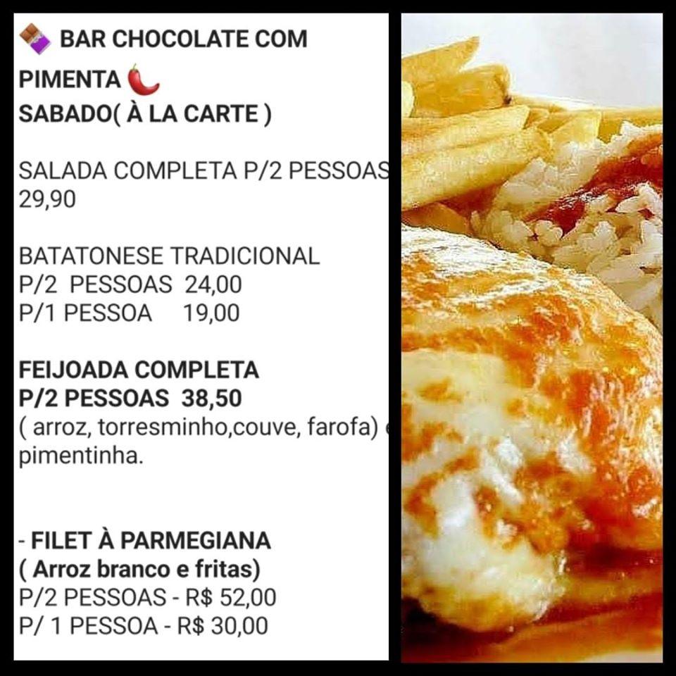 Menu at Bar Chocolate com Pimenta, Ribeirão Preto, R. Florêncio de Abreu