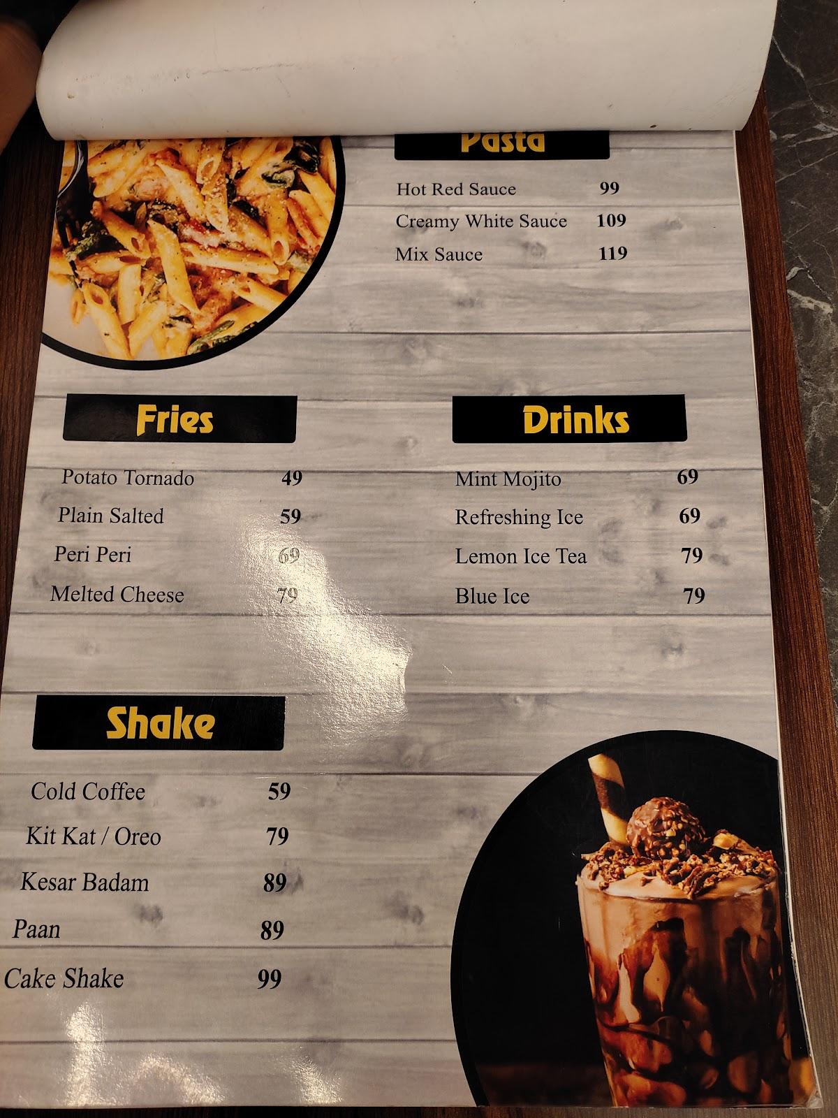 Menu at S Cafe, Muradnagar