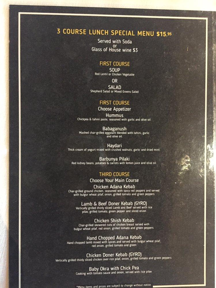 Menu at Vourla Mediterranean Grill & Cafe, Naples