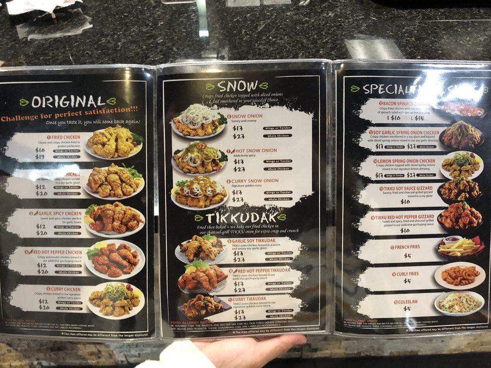 Menu at Choong Man Chicken restaurant, Duluth