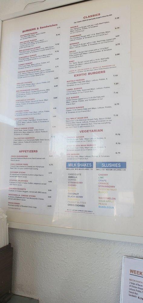 Menu at Cookie's Drive In restaurant, Sacramento