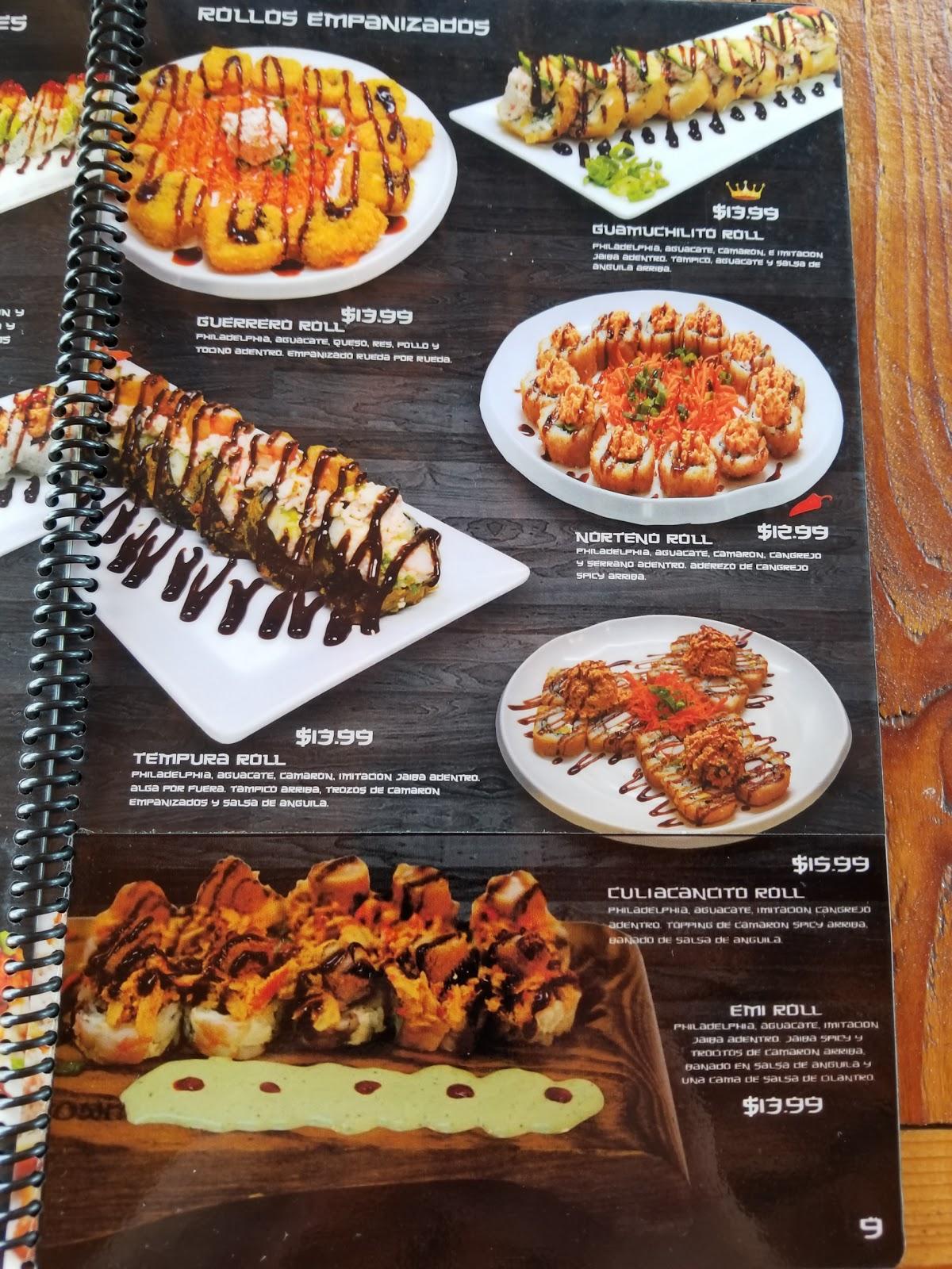 Menu at Culichi Town restaurant, Houston