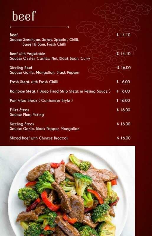 Menu at Golden King 2000 Chinese Restaurant, Green Valley