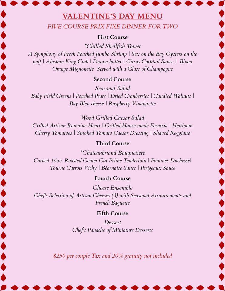Menu at Fire & Smoke steakhouse, Myrtle Beach
