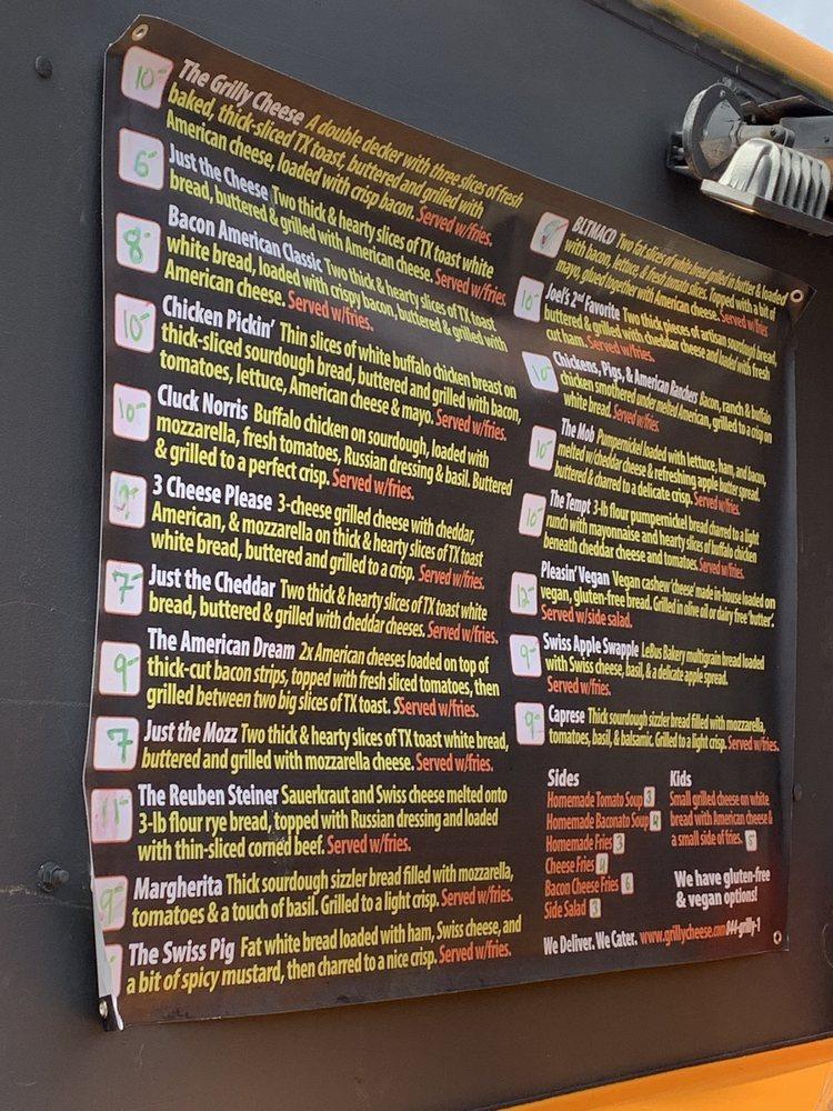 Menu at Grilly Cheese, Philadelphia, Arch St