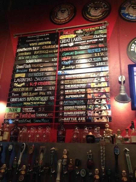 Menu at Fat Head's Saloon pub & bar, Pittsburgh