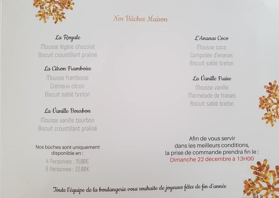 Menu at Le Tamelier de Saint Marc, Brest