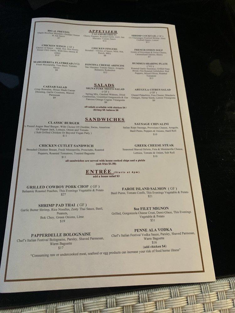 Menu at Trax Bar & Kitchen, Scranton