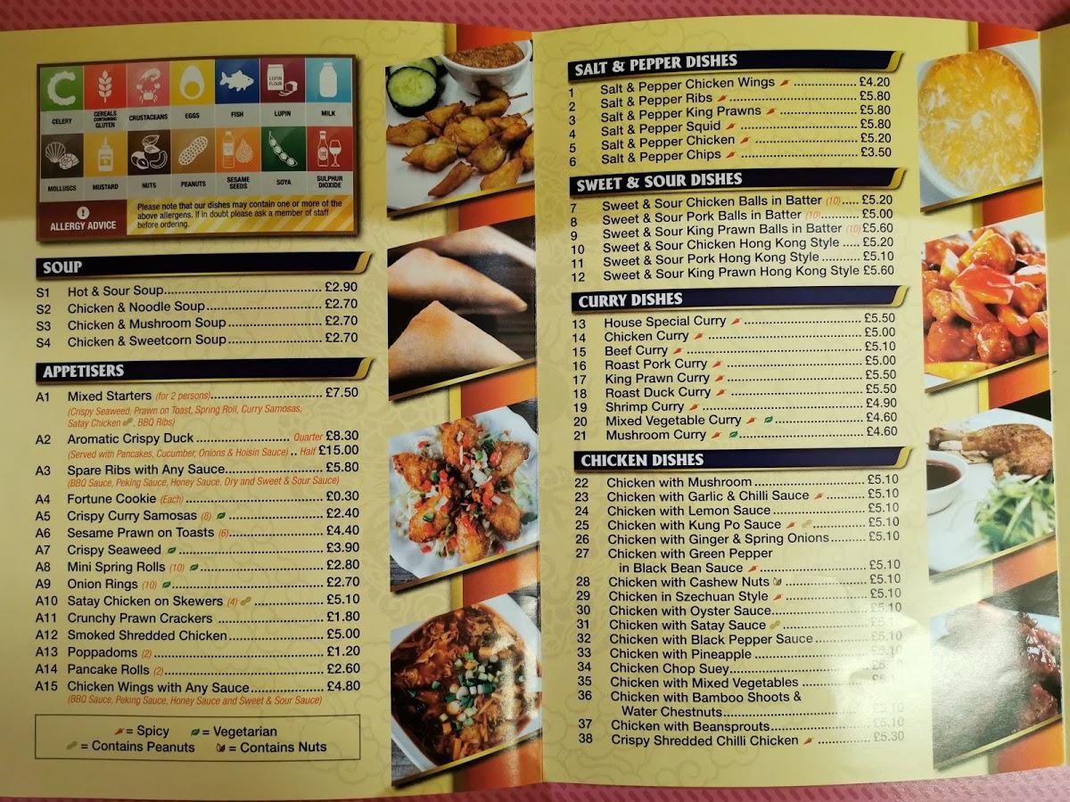 Menu at Golden Wok Chinese Takeaway restaurant, Tonypandy