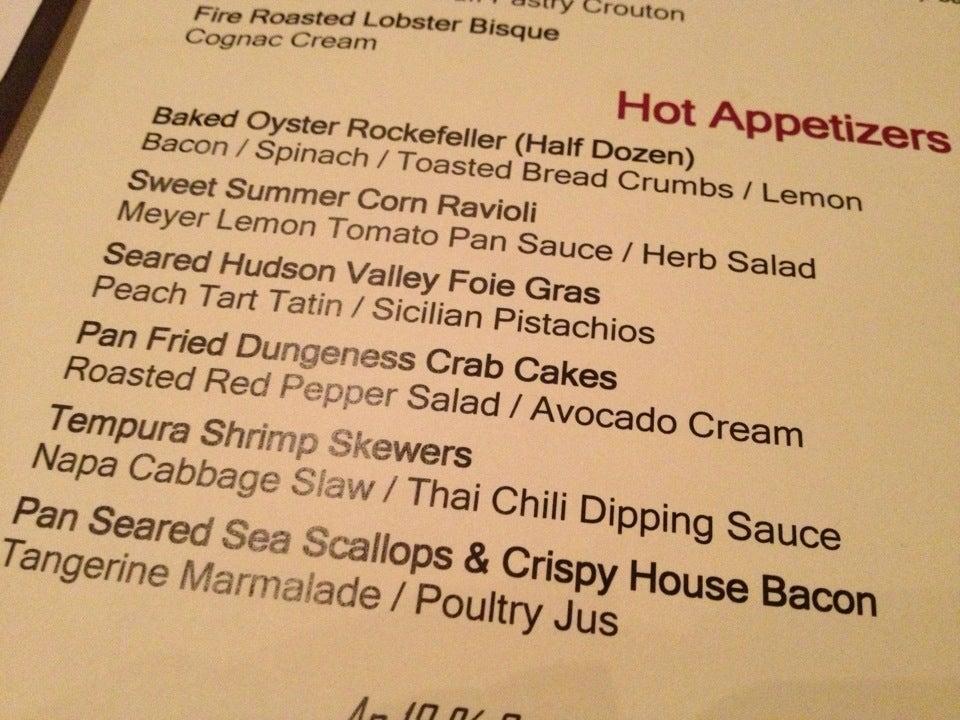 Menu at Charlie Palmer Steak Reno pub & bar, Reno