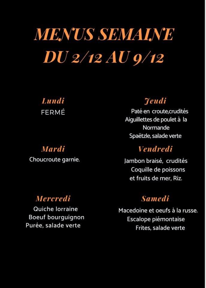 Menu at Restaurant du Coin, Bining