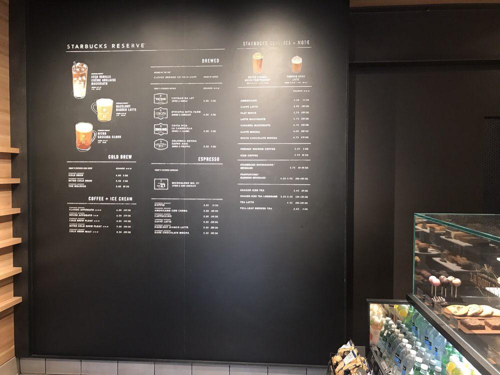 Carta del restaurante Starbucks, Los Angeles, Hillhurst Ave