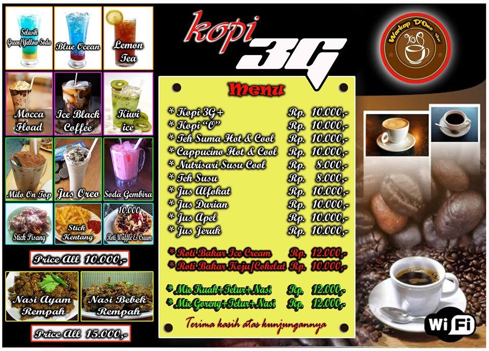 Menu at D'one six steakhouse, Palu