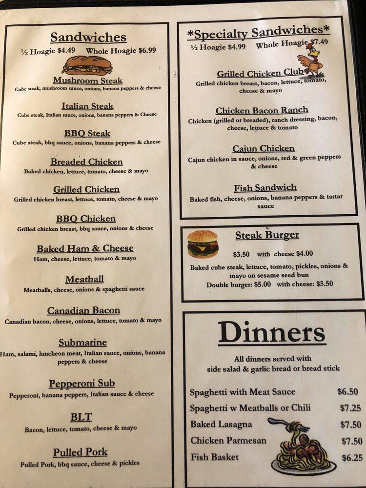 Menu at Hunter Pizzeria, Franklin, OH-122
