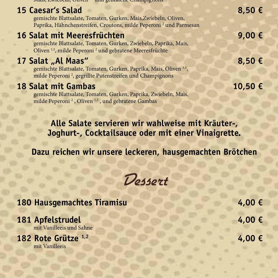 Speisekarte von Restaurant Al-Maas Schwanewede, Schwanewede