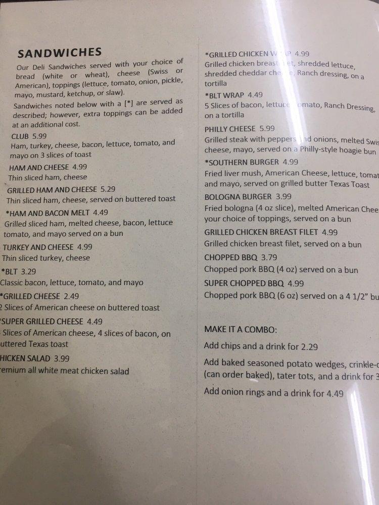Menu at 18 North Sandwiches and More desserts, North Wilkesboro