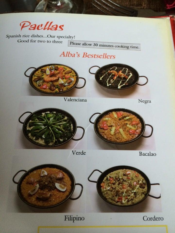 Menu at Alba Restaurante Español, Pasay, Harbor Drive