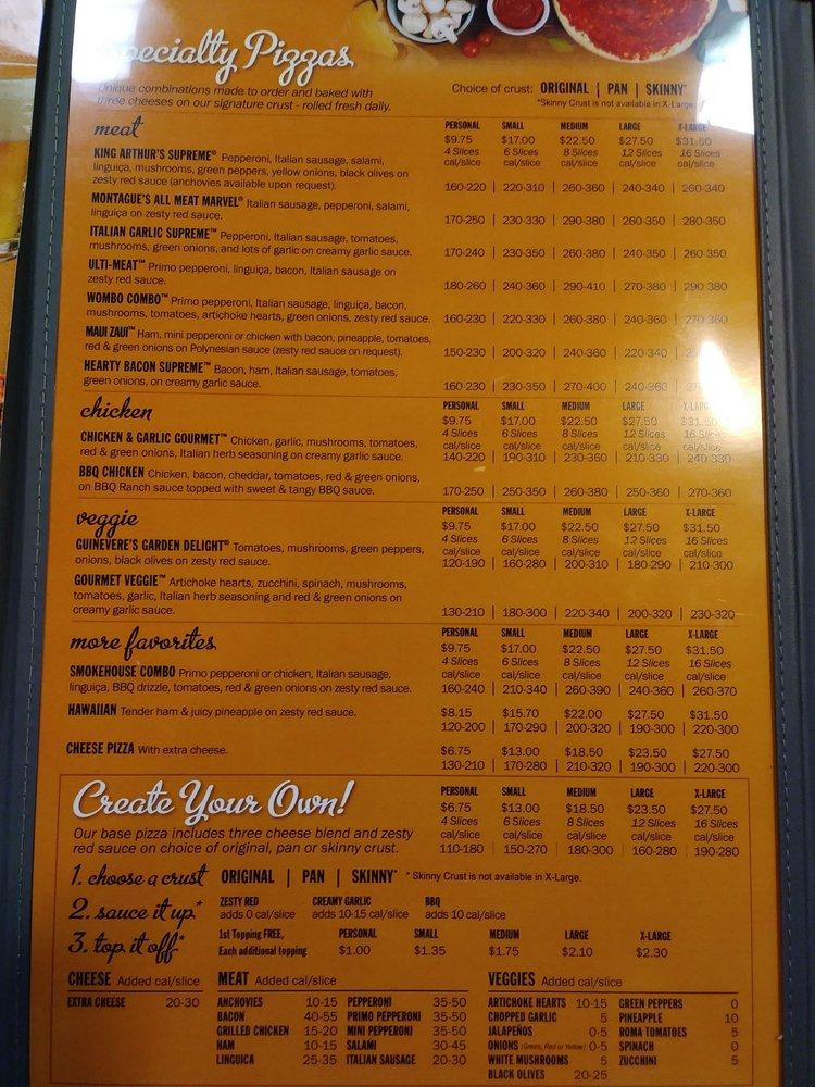 Round Table Pizza Sacramento Menu