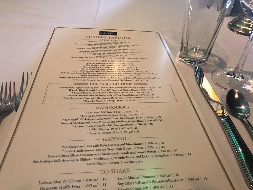 Menu at The Capital Grille pub & bar, Rosemont, N River Rd