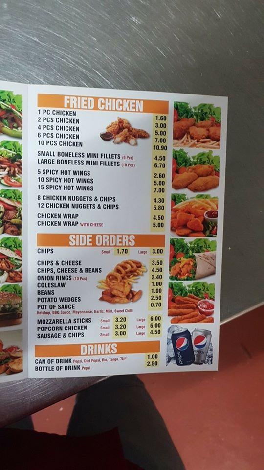 Menu at Chicoland Pizza and Kebab pizzeria, Caldicot