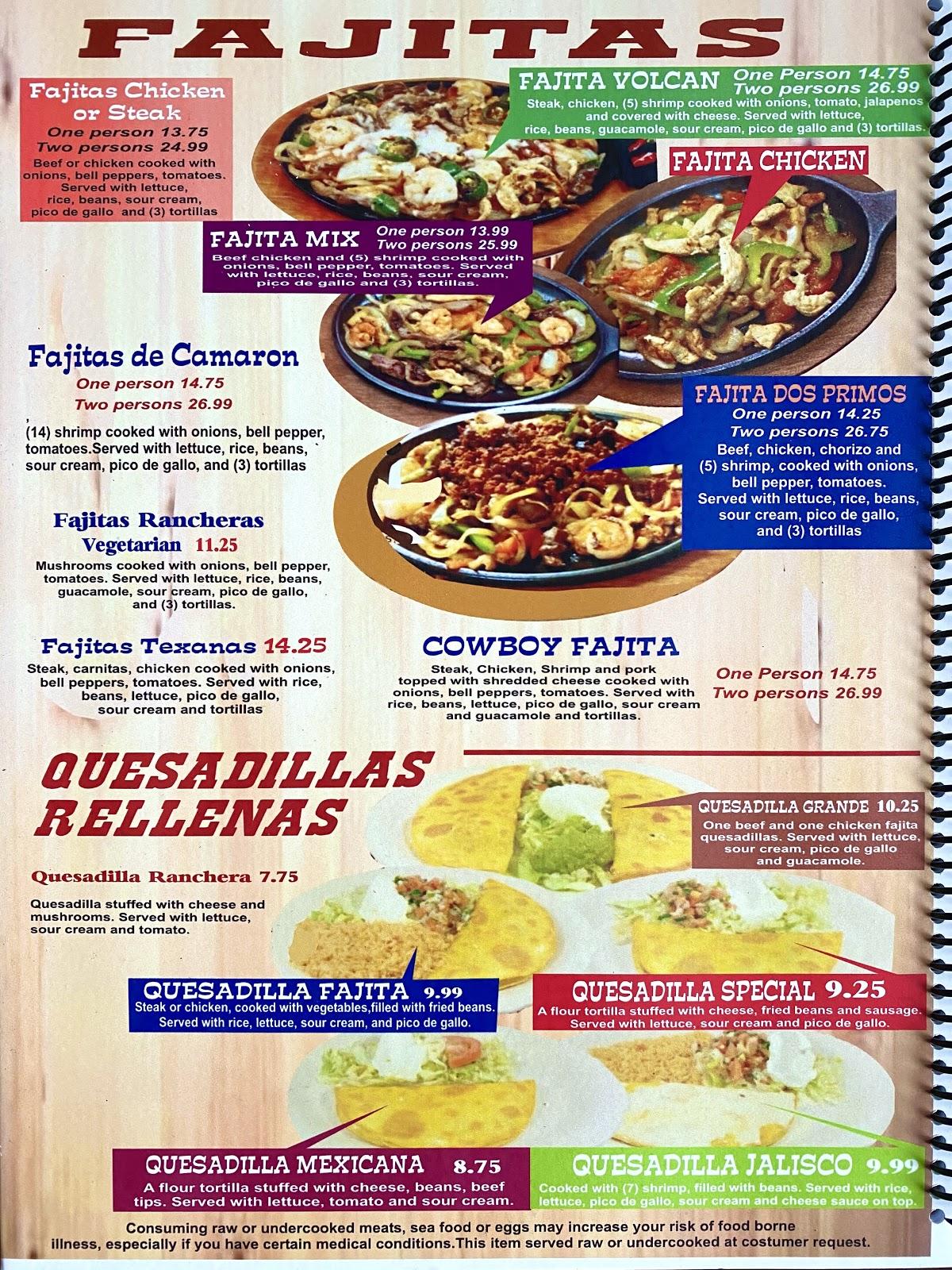 Menu at El Toro restaurant, Clarinda