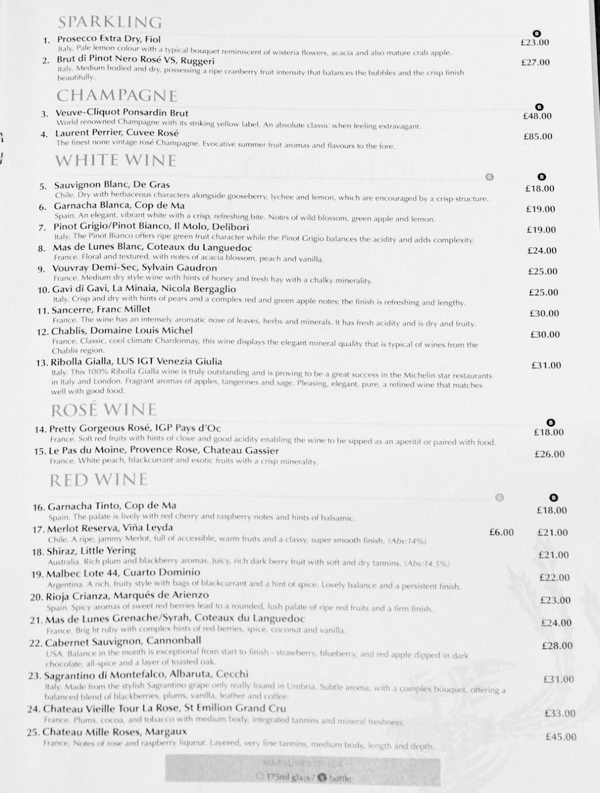 Menu at Tawa Lounge pub & bar, Cambridge
