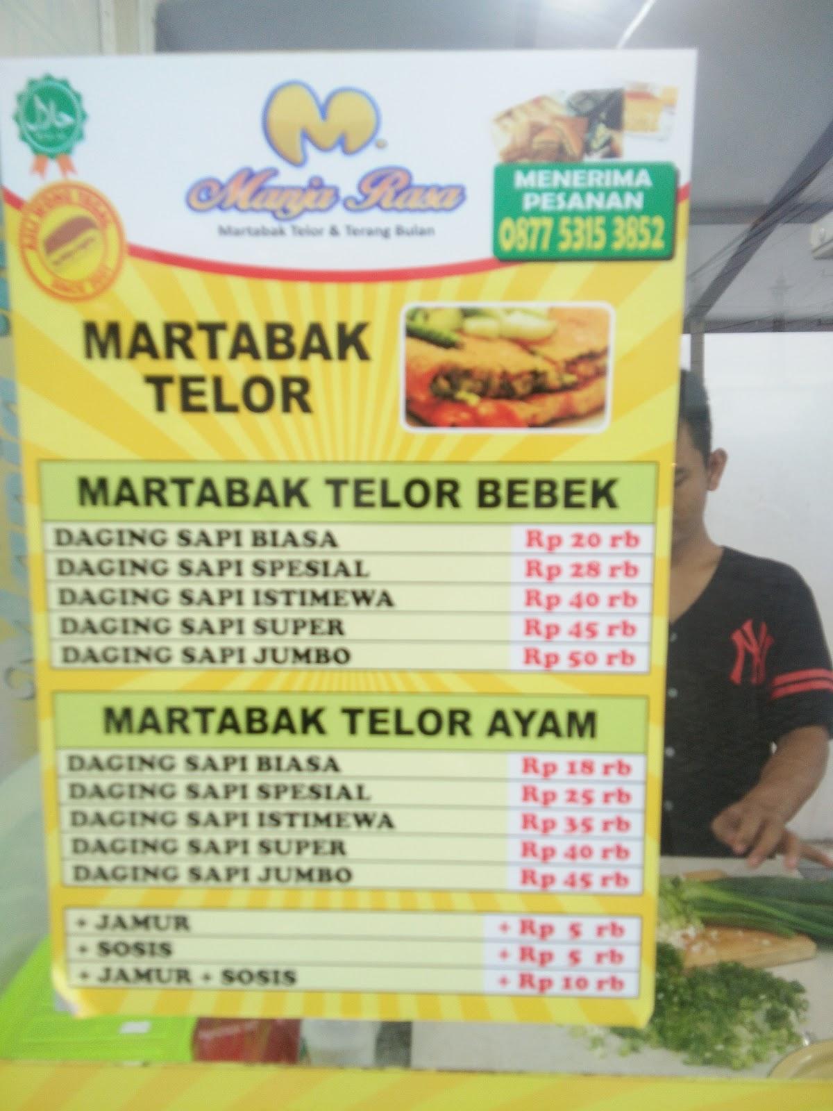 Menu at Martabak manja rasa restaurant, Gresik
