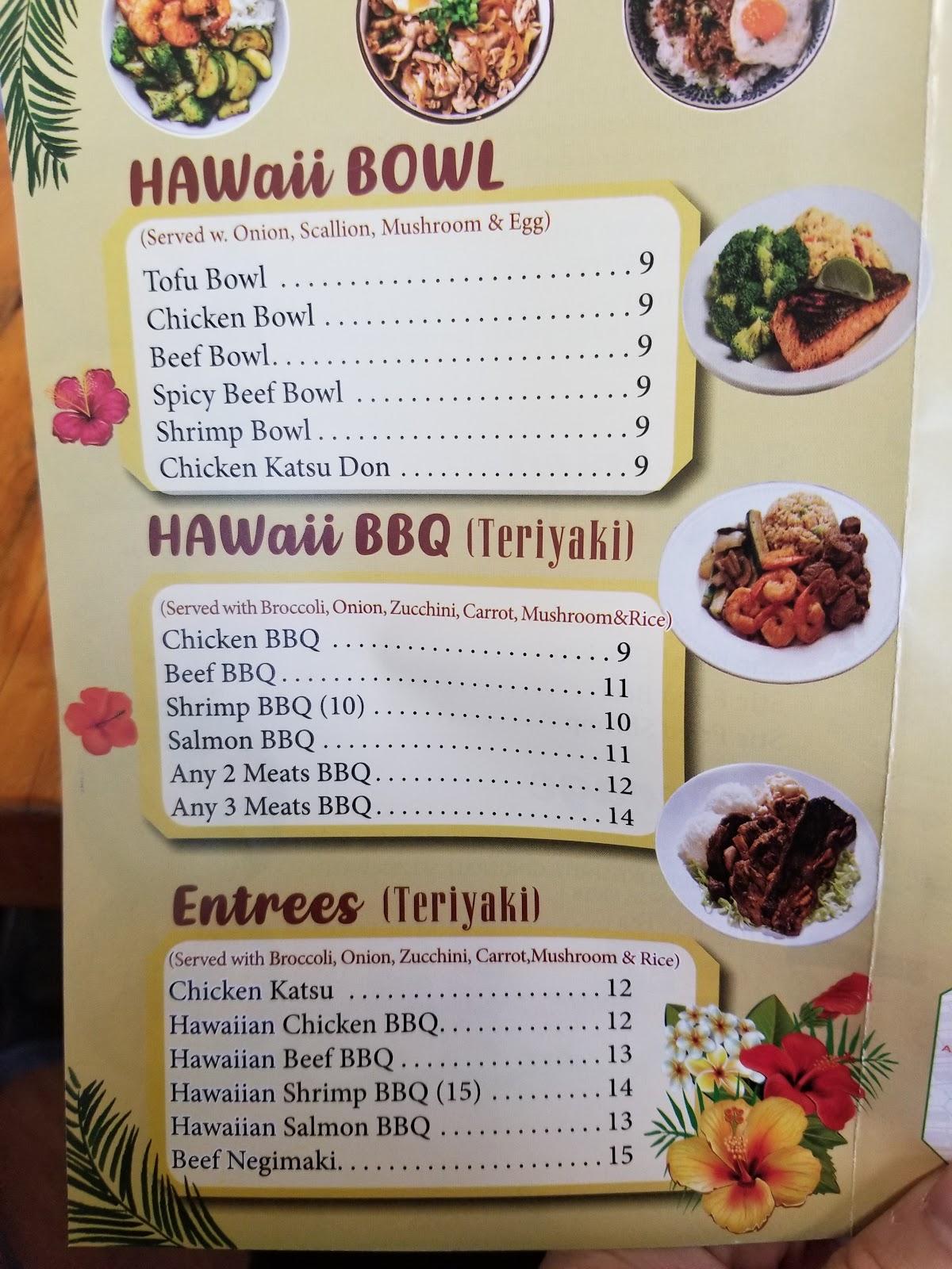 Carta del restaurante Aloha Kitchen, East Meadow