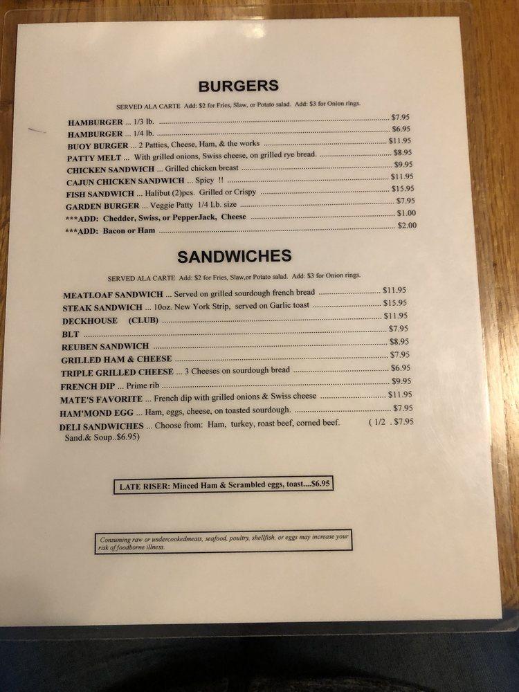 Menu at Buoy 9 Restaurant & Lounge, Warrenton, 996 Pacific Dr