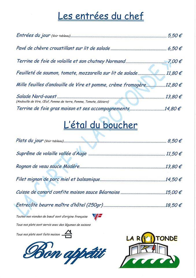 Menu at Restaurant La Rotonde, France, Le Pont de Sainte-Croix