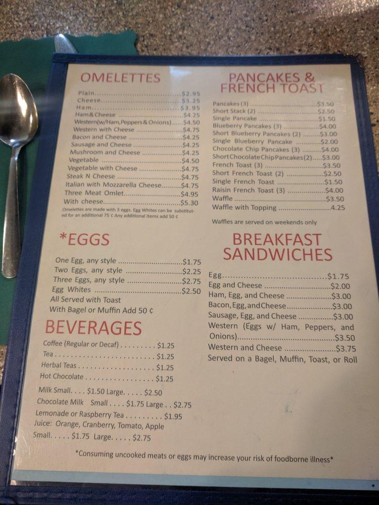 Menu at The Bluebird 2 Diner restaurant, Factoryville