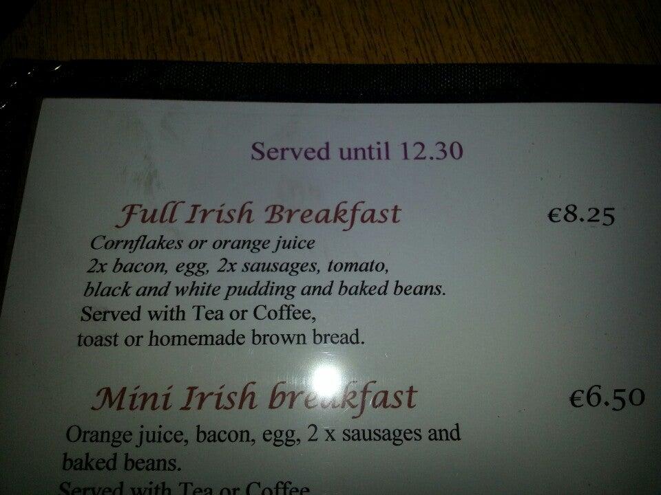 Menu at Bunkers Bar and Restaurant, Killorglin
