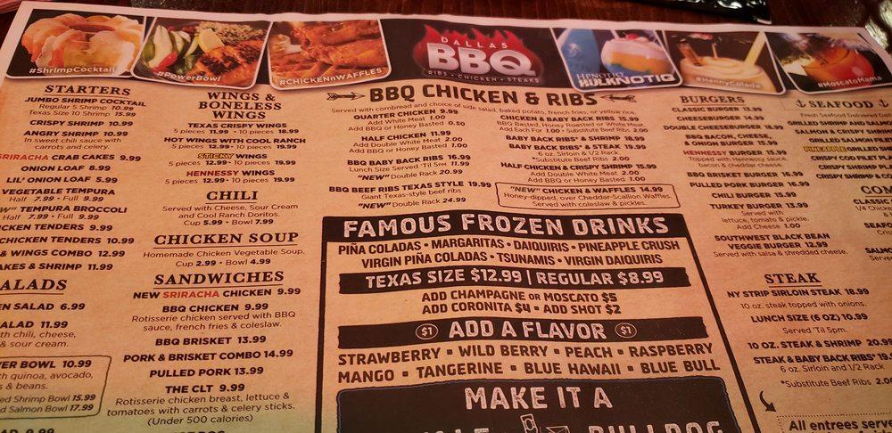 Menu at Dallas BBQ Times Square, West New York, 241 W 42nd St