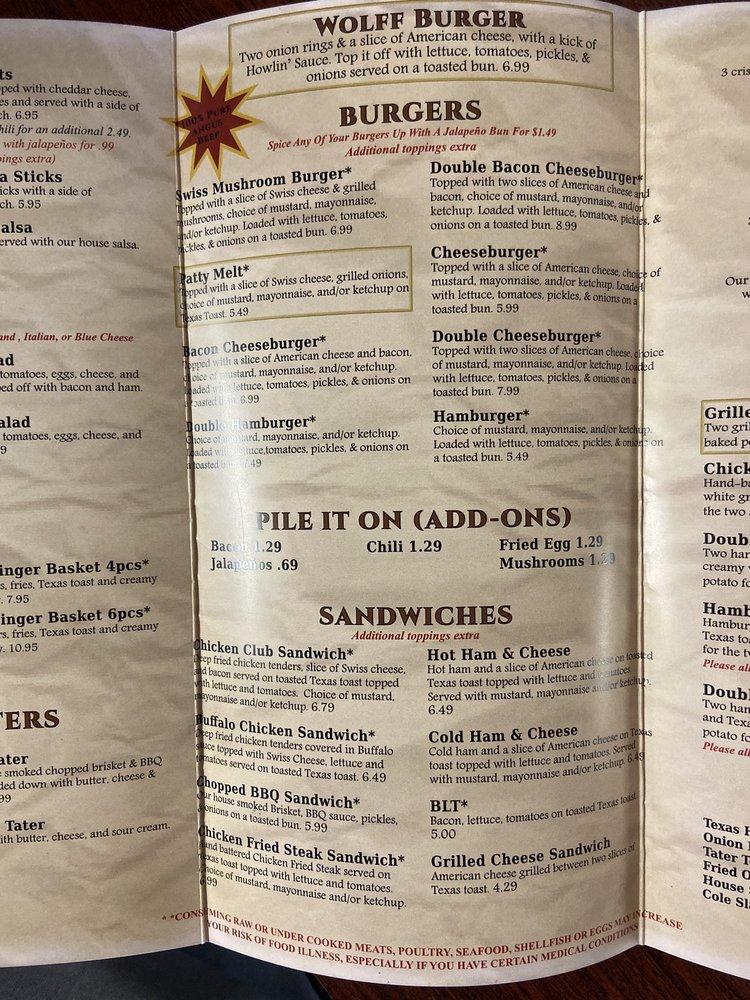 Menu at Golinda Country Store fast food, Golinda, Golinda Dr