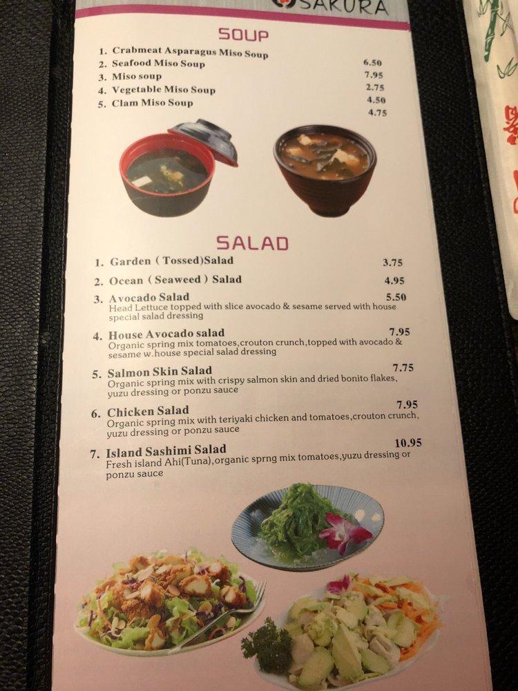 Menu at Sakura Sushi & Grill restaurant, Hilo, 200 Kanoelehua Ave