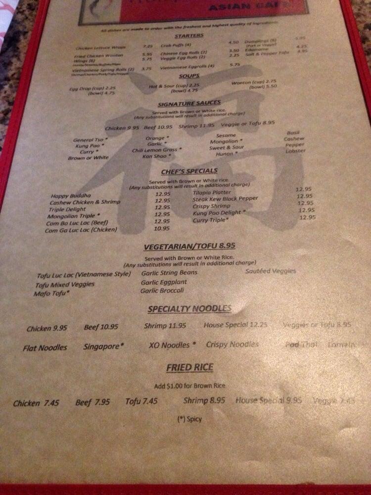 Menu at Heights Asian Cafe, Houston