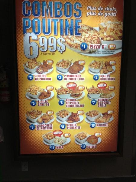 Menu at Chez Louis Poulet Et Pizza pizzeria, Drummondville, Bd Lemire